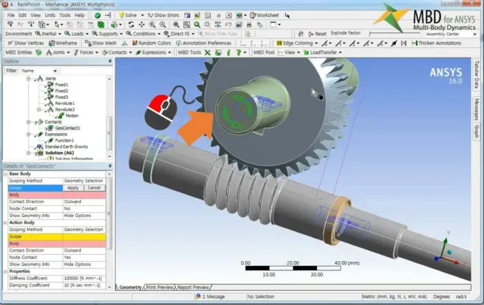 The requirements for Ansys Motion